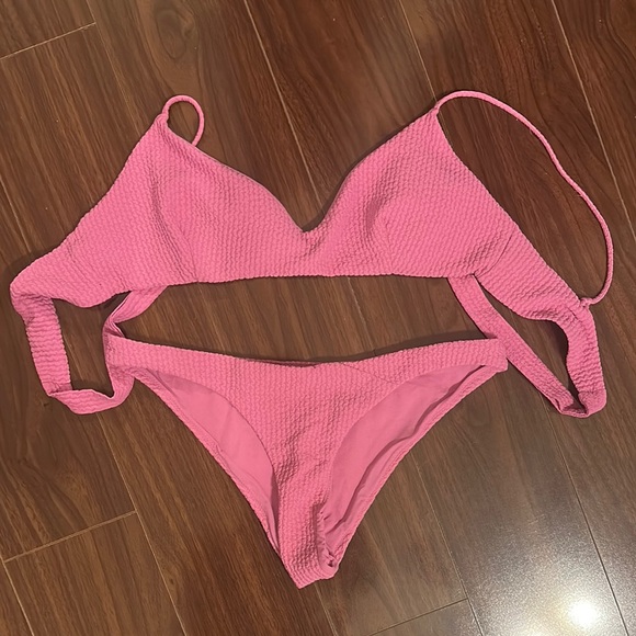 Zara | Swim | Zara Pink Bikini Set | Poshmark